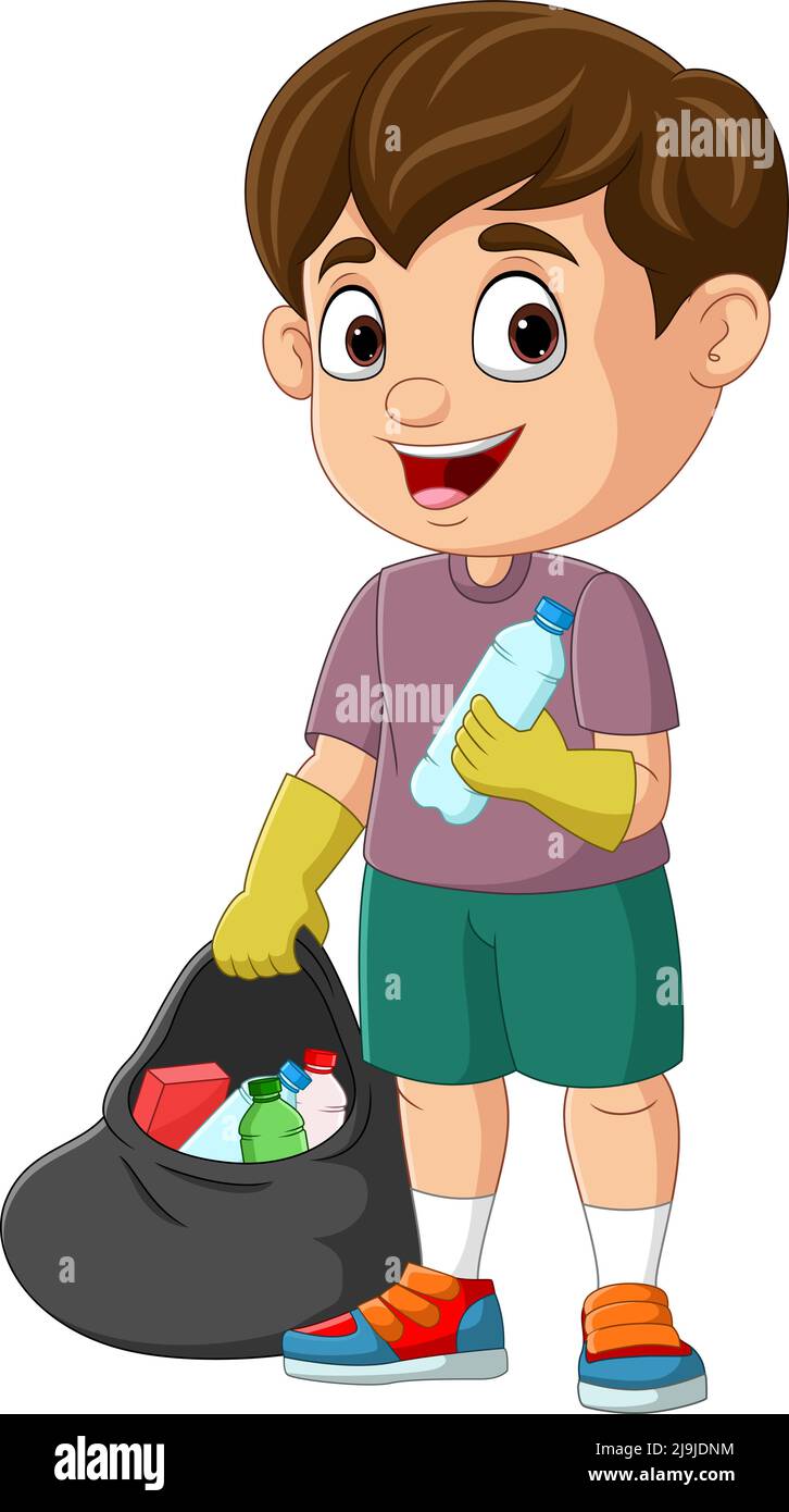 Cartoon boy recycling hi-res stock photography and images - Alamy