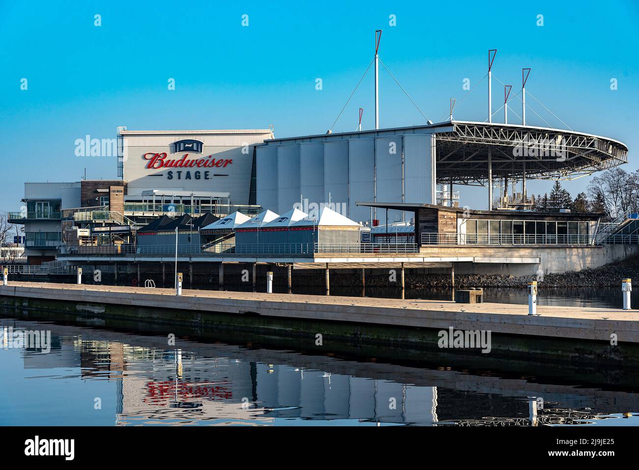 General outside view of the Budweiser Stage at Ontario Place in Toronto ...