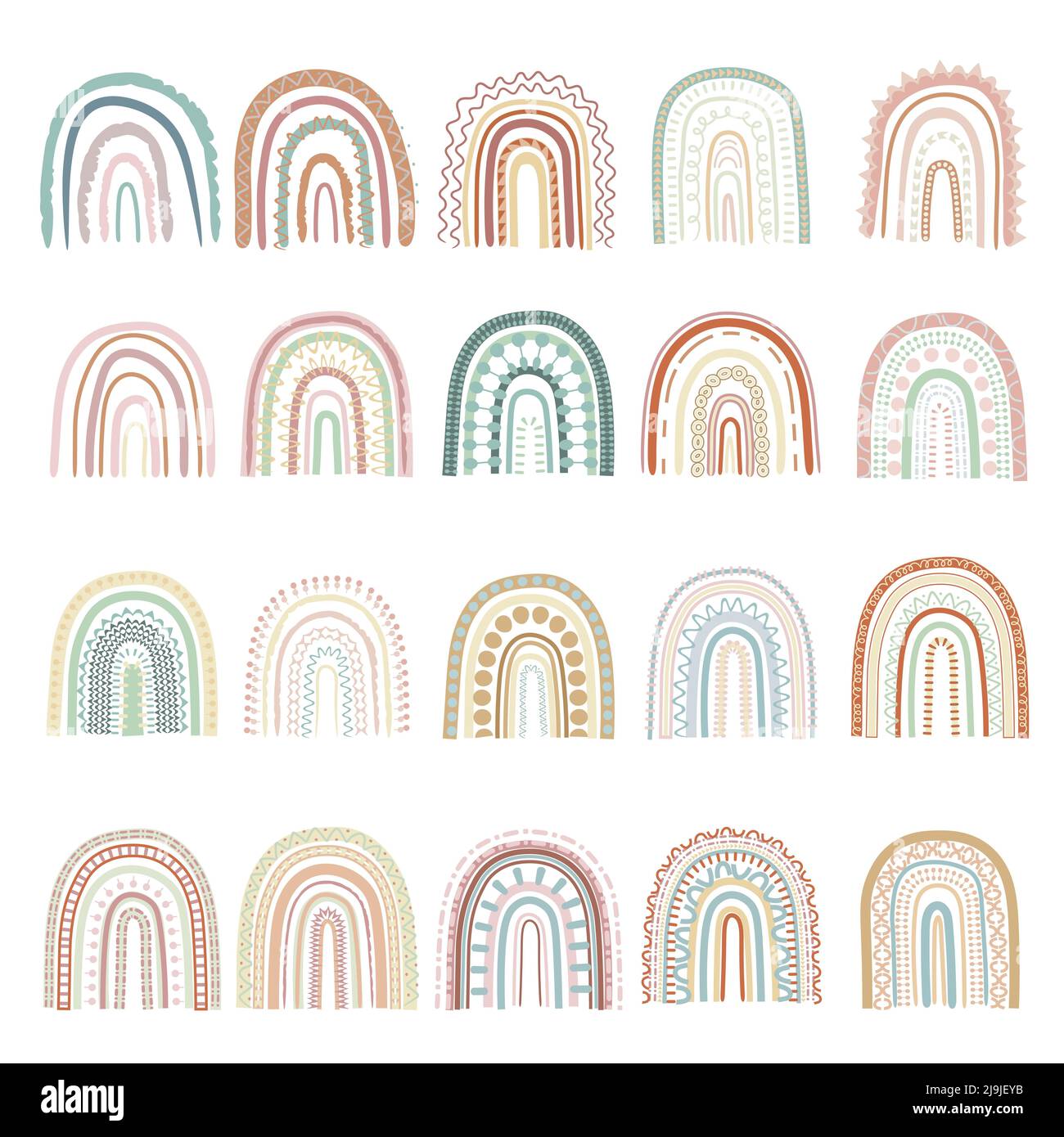 Boho rainbow bundle design, vector Stock Vector Image &amp; Art - Alamy
