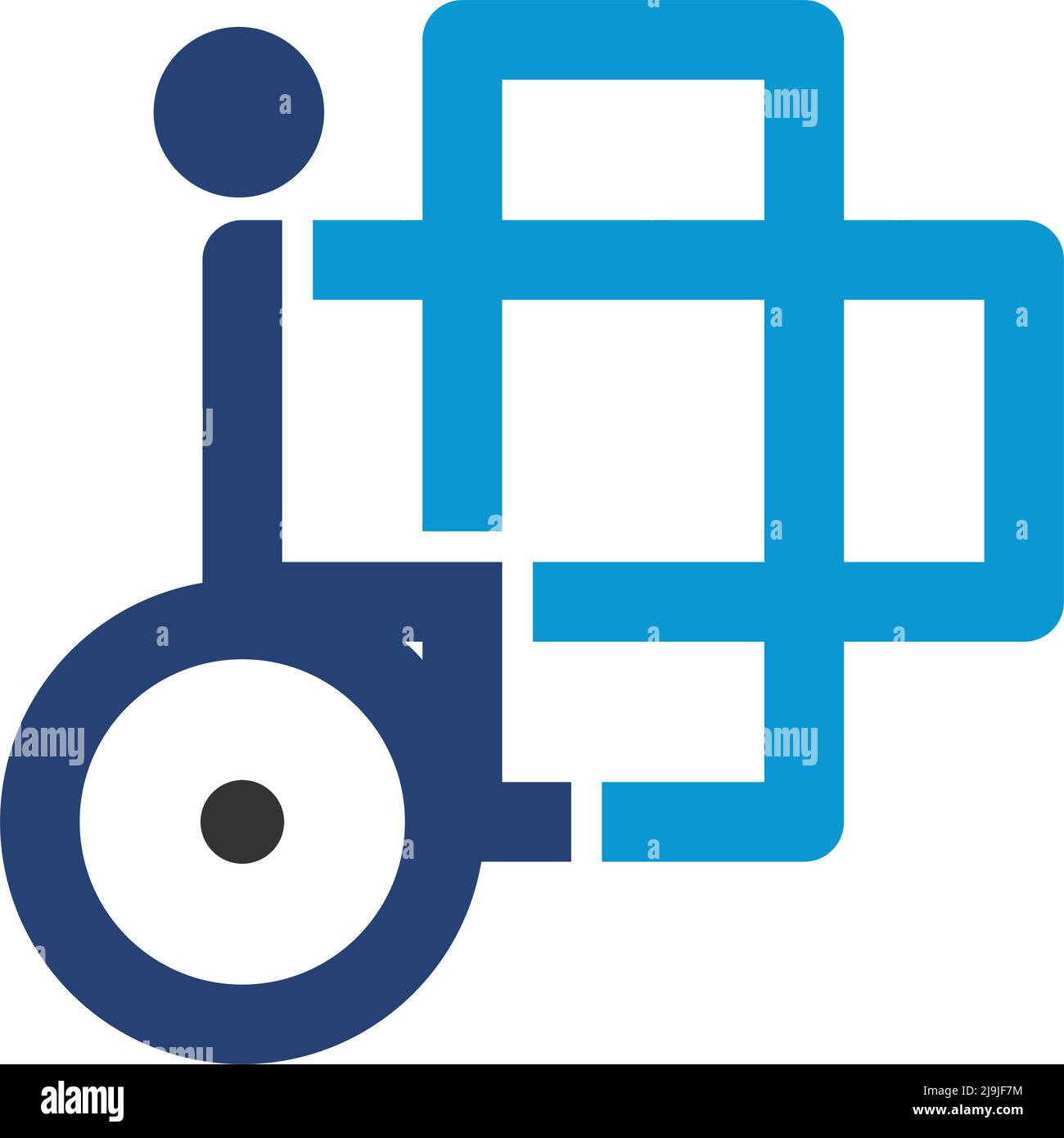 disability medical cross health logo Icon Illustration Brand Identity ...