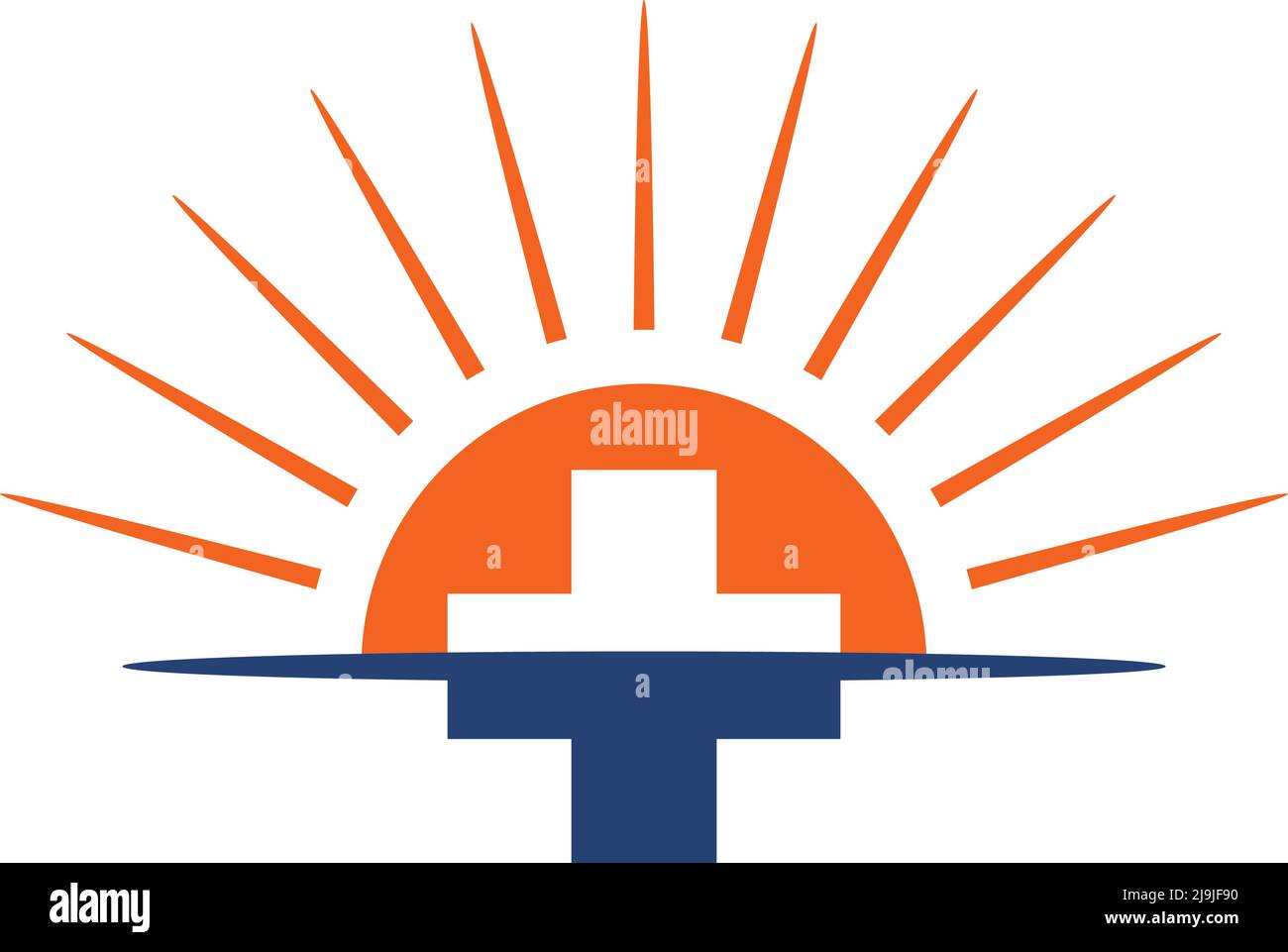 sun medical cross health logo Icon Illustration Brand Identity Stock ...