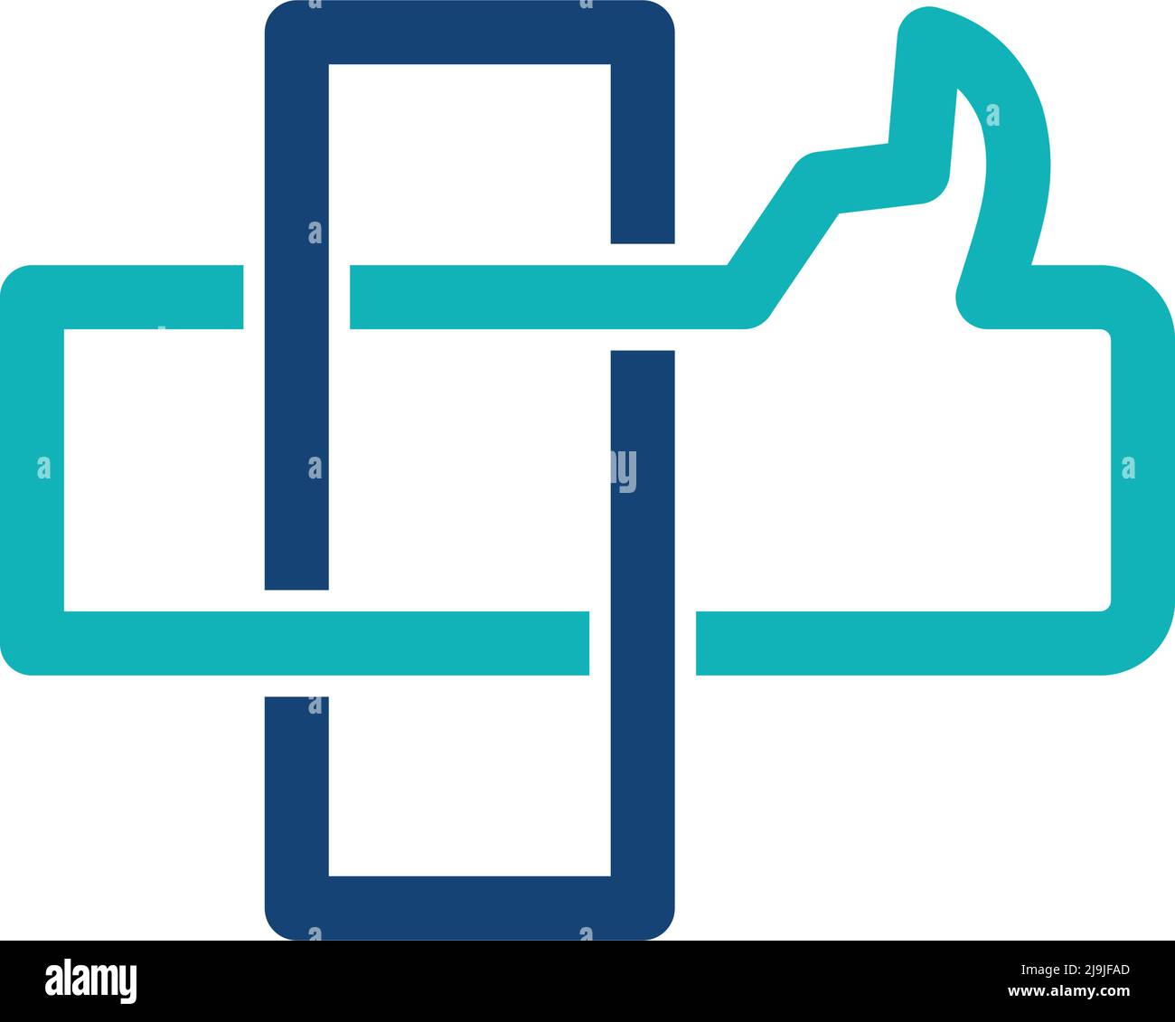 thumb medical cross health logo Icon Illustration Brand Identity Stock ...