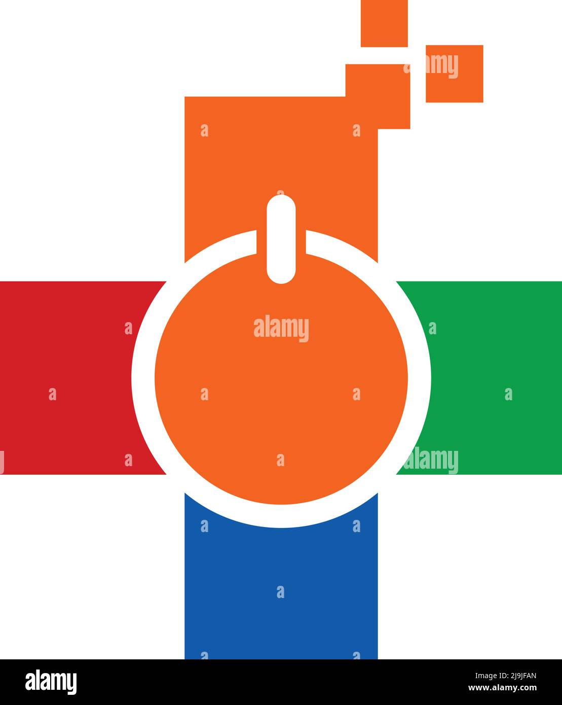 power button Medical health logo Icon Illustration Brand Identity Stock ...