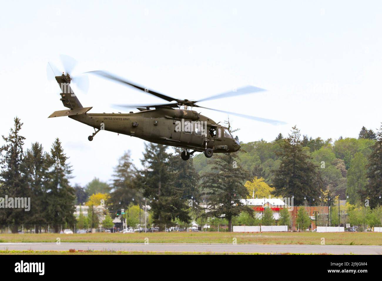 A UH-60 Black Hawk helicopter assigned to Bravo Company, 2-158 Assault ...