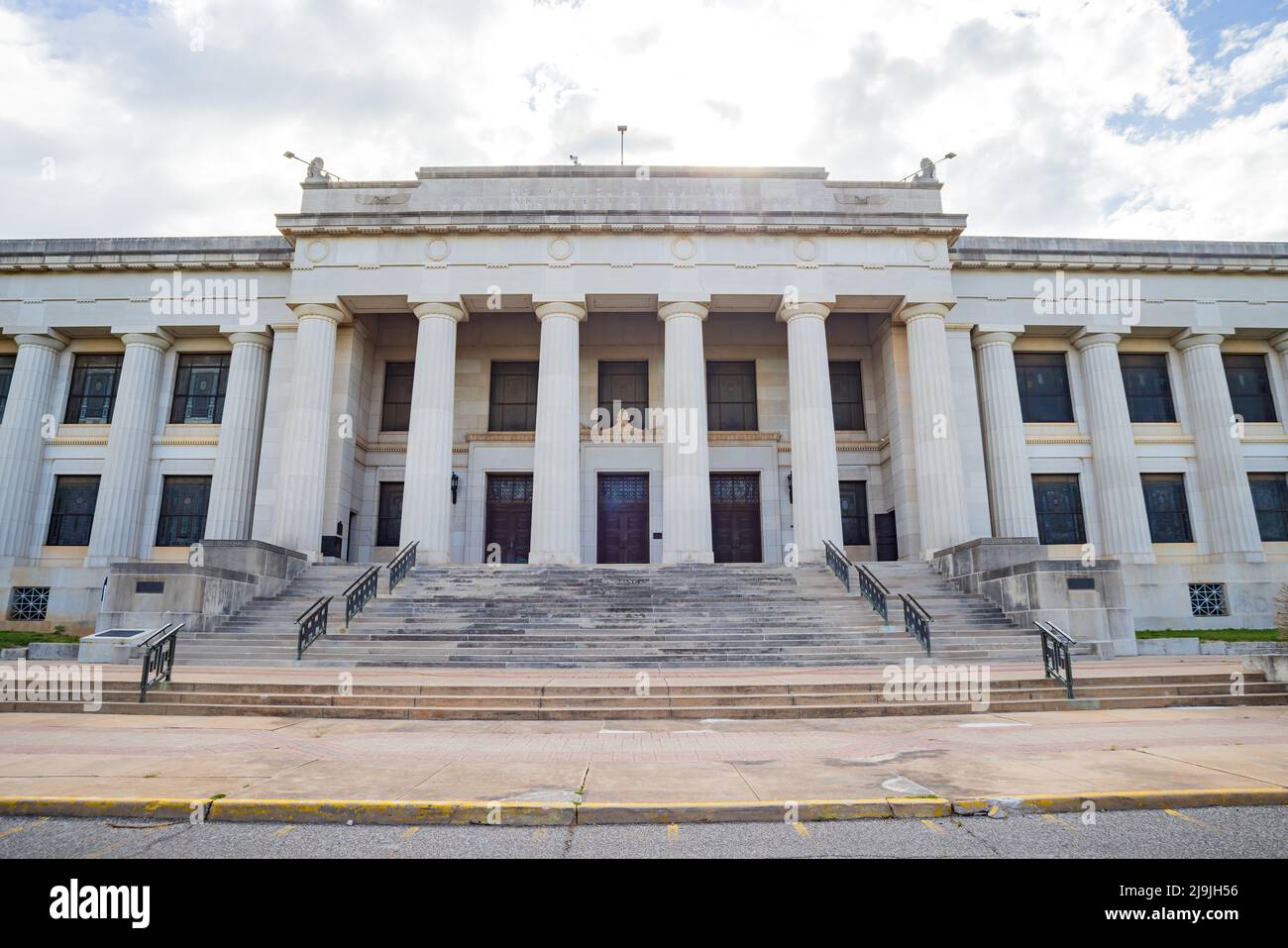 Sunny exterior view of the Scottish Rite Masonic Temple at Guthrie ...