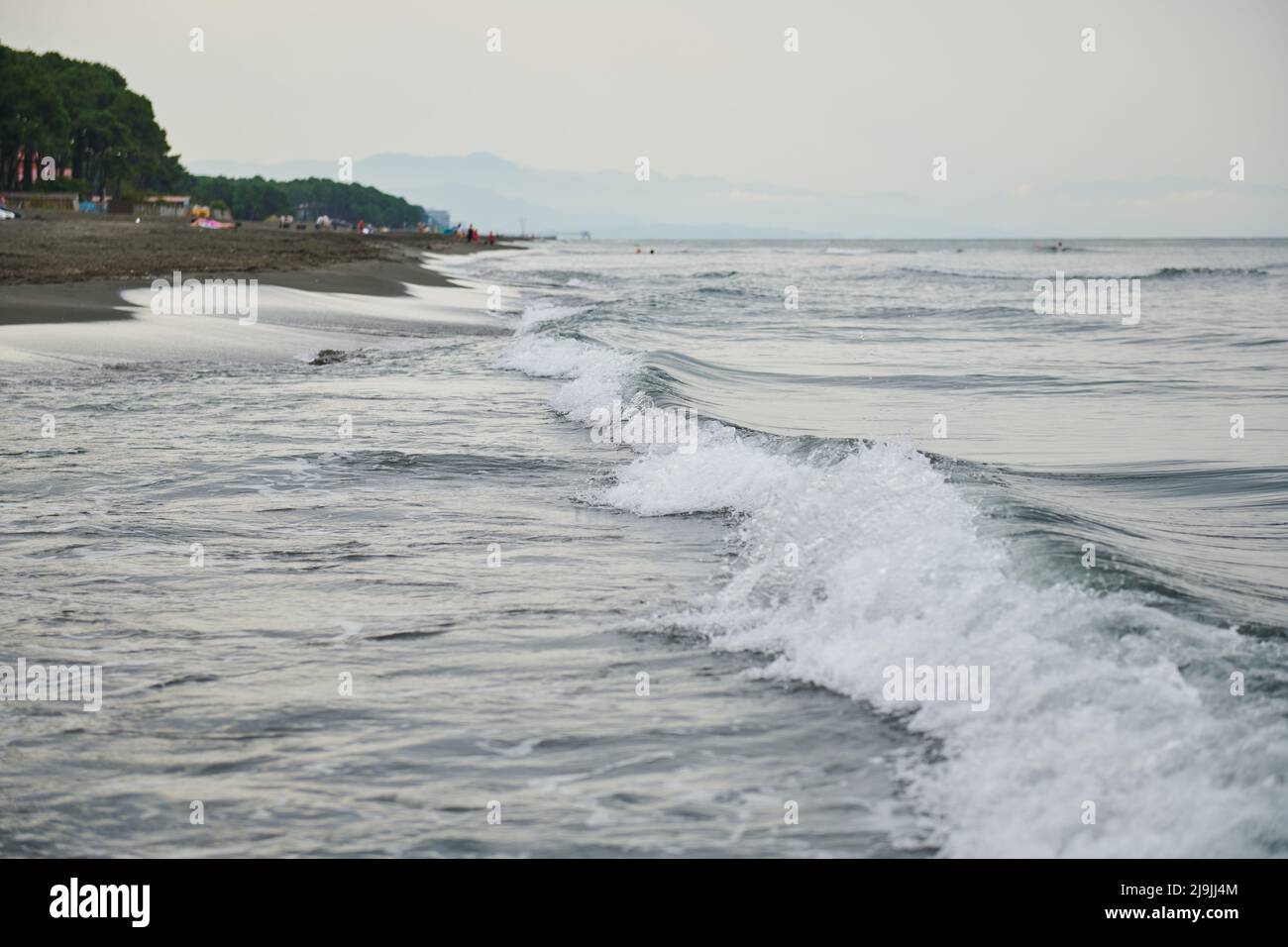 on the black sea small waves in the afternoon in summer Stock Photo - Alamy