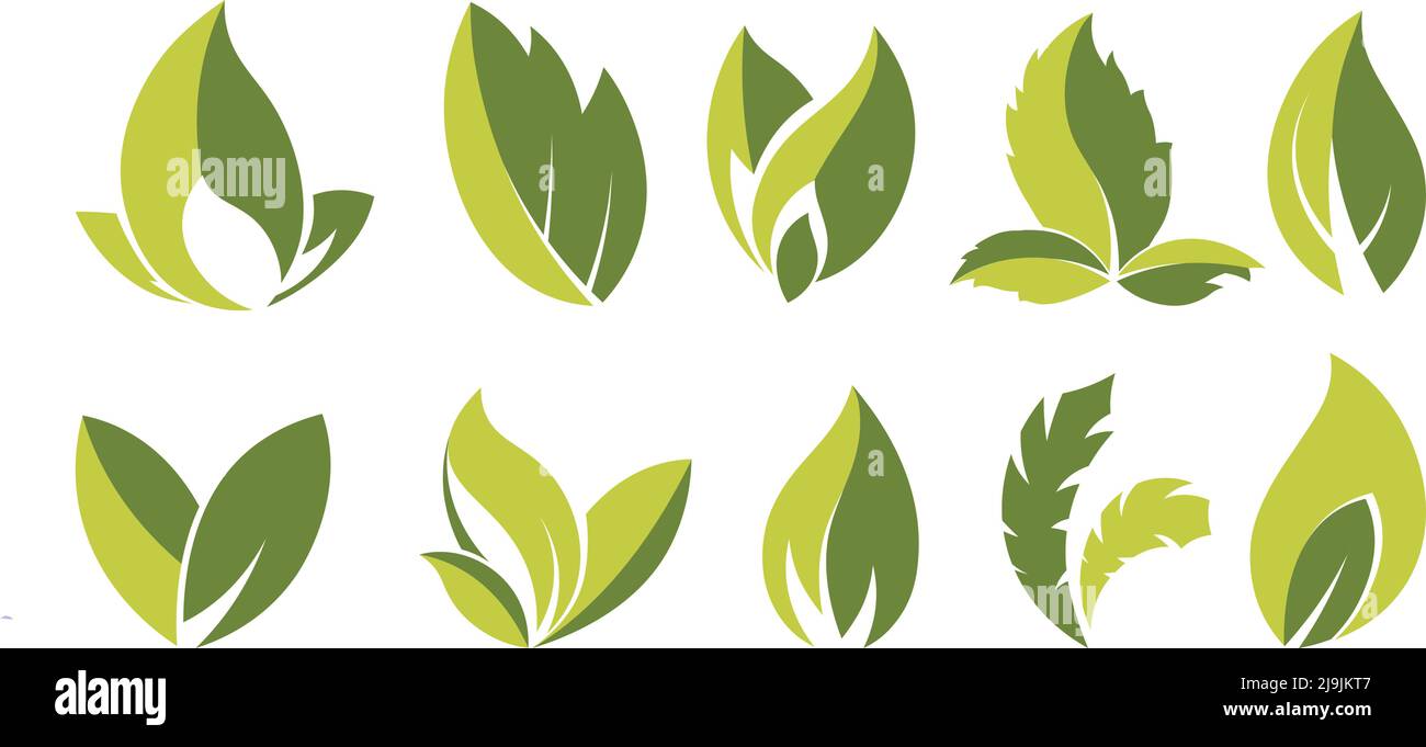 Leaves ecologically friendly emblem or label sign Stock Vector Image ...