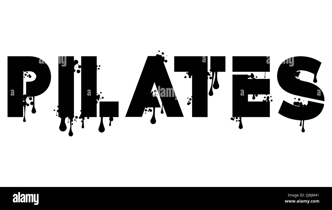 Pilates. Graffiti tag. Abstract modern street art decoration performed ...