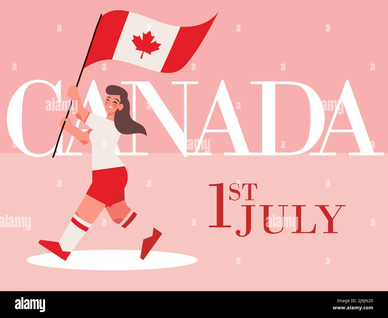Canada 1st july girl hi-res stock photography and images - Alamy