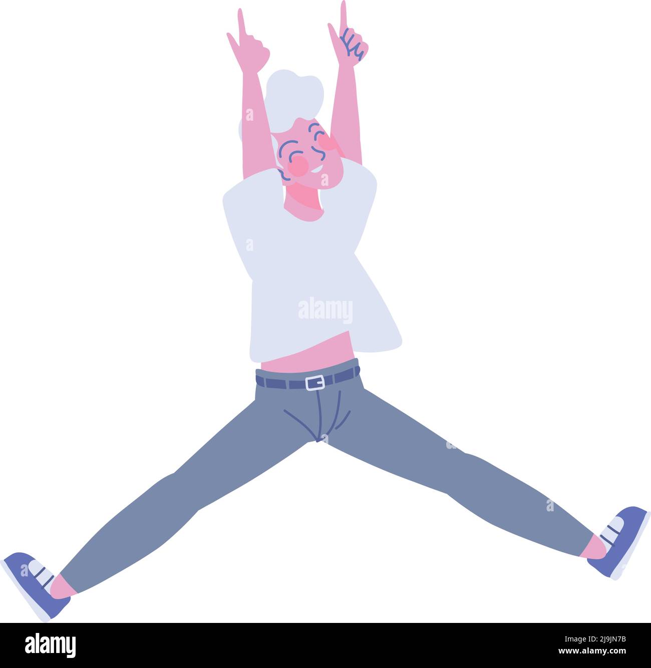 jumping young man Stock Vector Image & Art - Alamy
