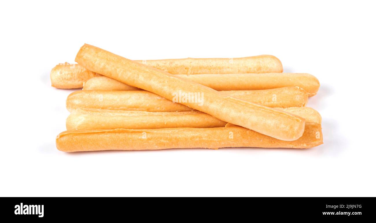 bread sticks on white background Stock Photo - Alamy