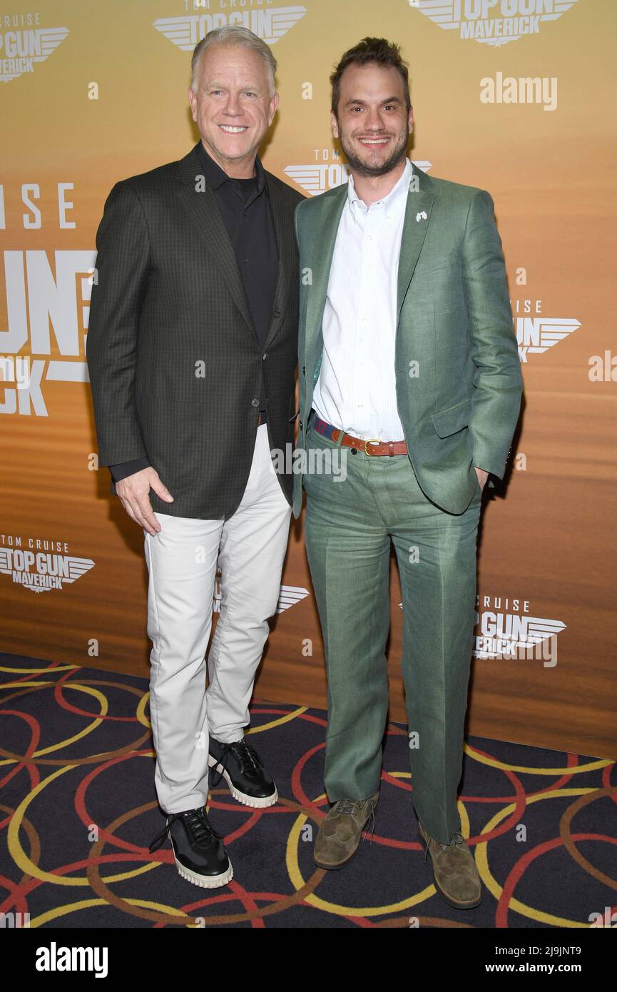 New York, NY, May 23, 2022. (L-R) Boomer Esiason and Gunnar Esiason attend the screening of "Top ...