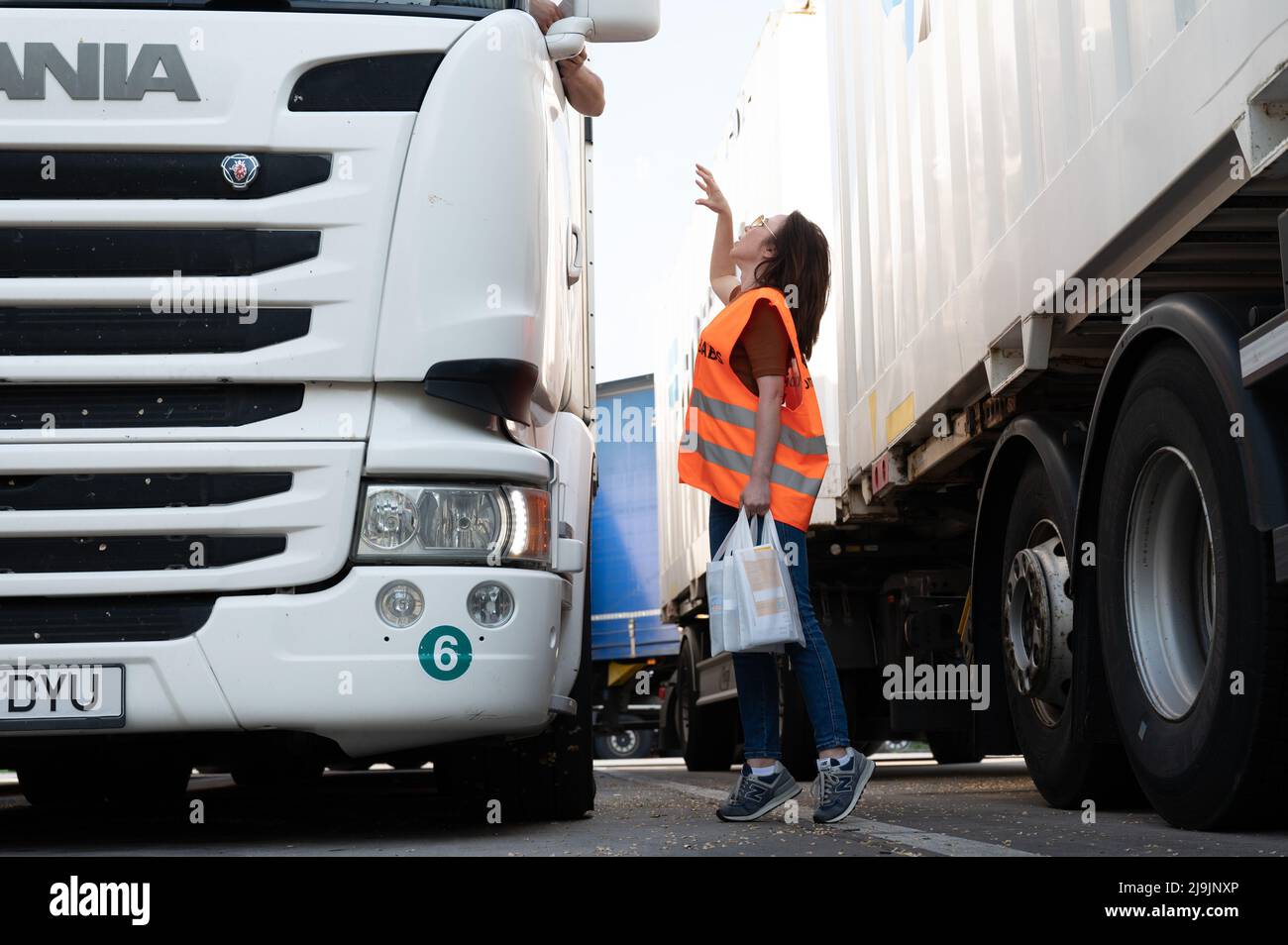 Dresden, Germany. 18th May, 2022. Ünige Albert, employee of the ...