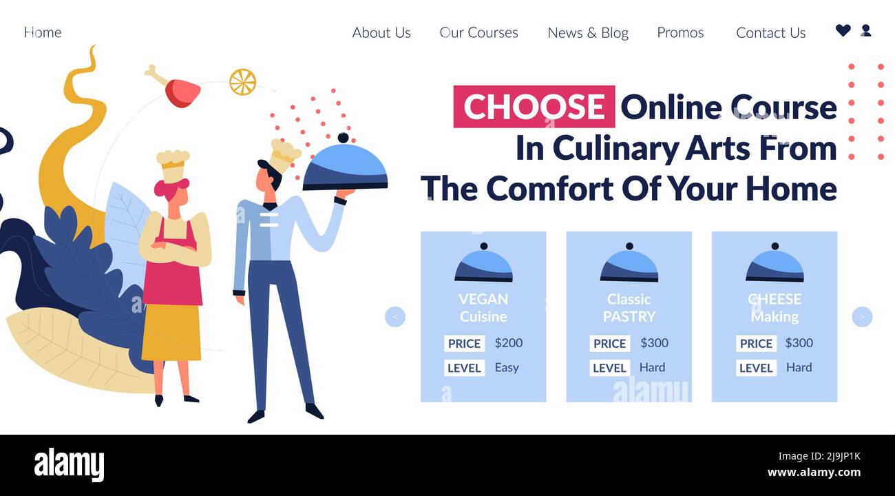 Culinary class in kitchen Stock Vector Images - Alamy