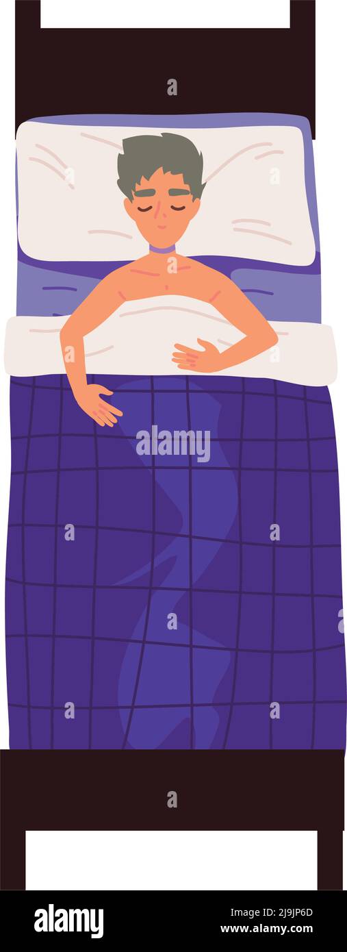 top view man sleeping Stock Vector Image & Art - Alamy