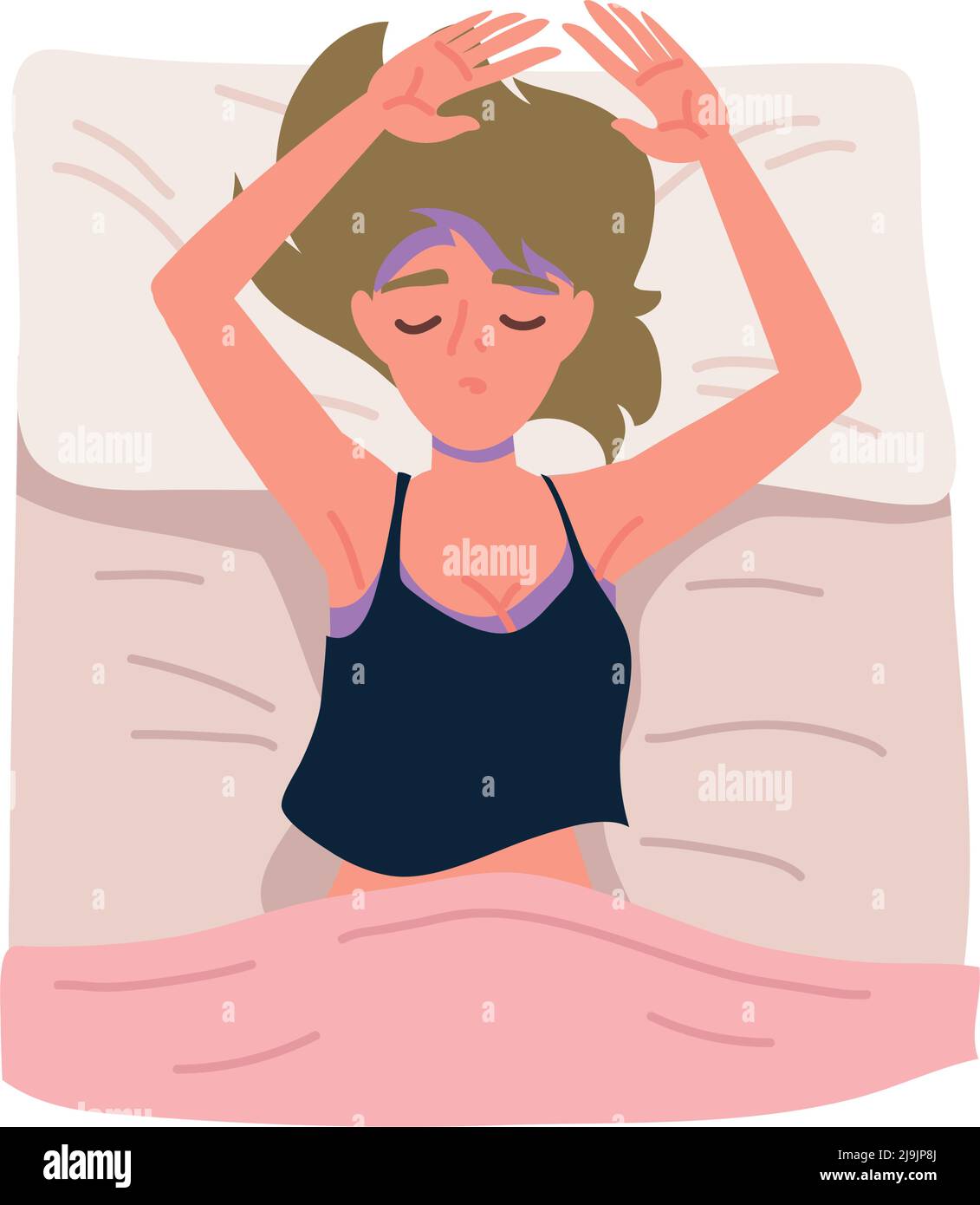 woman sleeping and resting Stock Vector Image & Art - Alamy