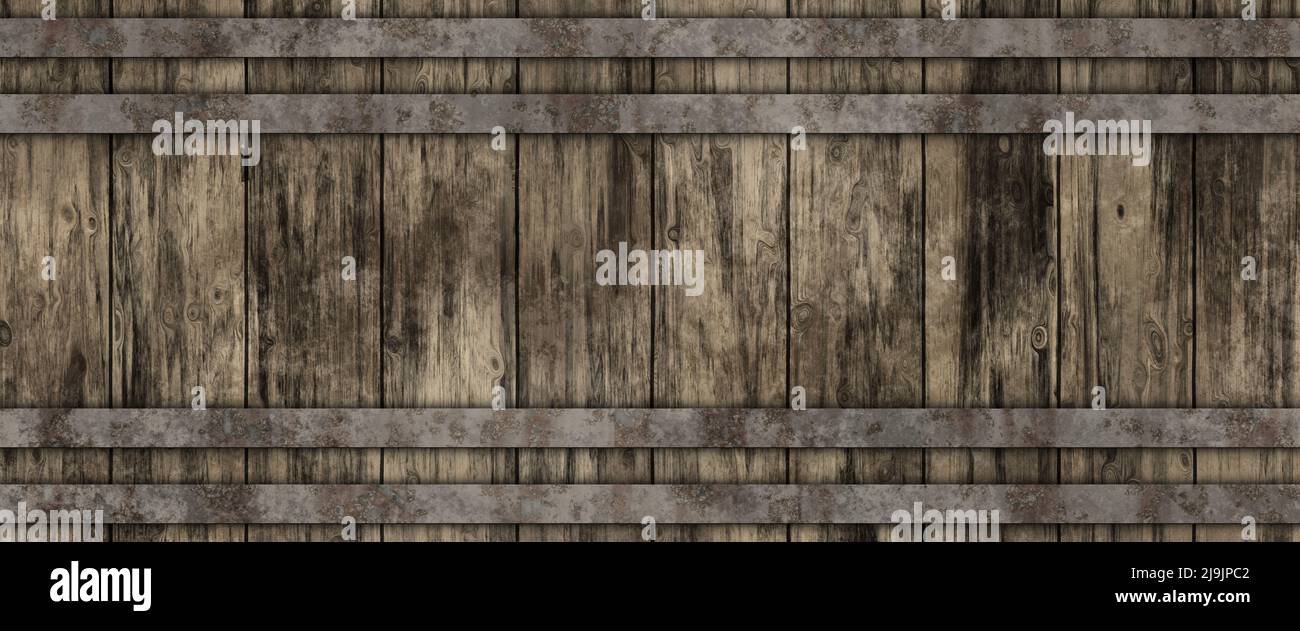 wood barrel template with metal straps Stock Photo - Alamy