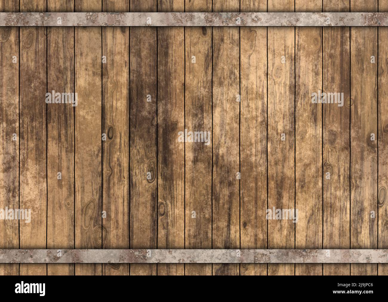 wood barrel template with metal straps Stock Photo - Alamy