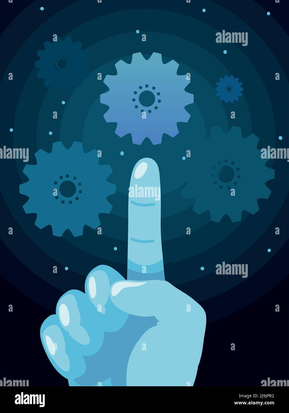 hand index gears Stock Vector Image & Art - Alamy