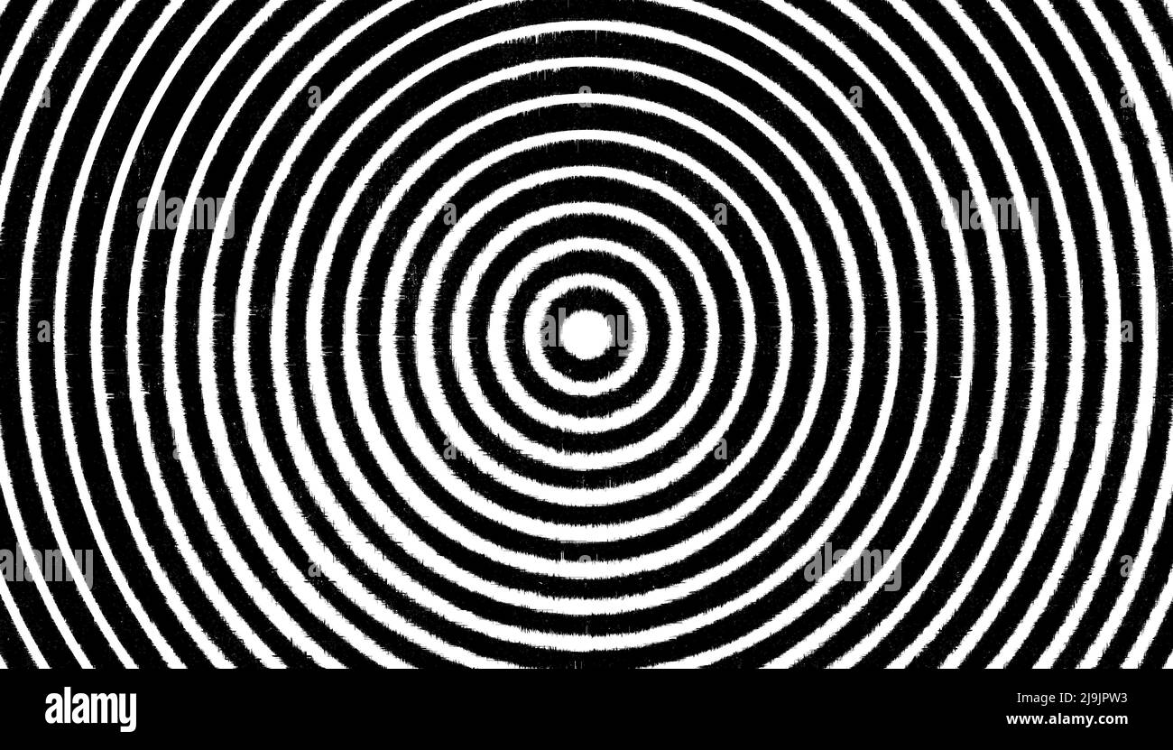 Abstract concentric circles vortex Black and White Stock Photos ...