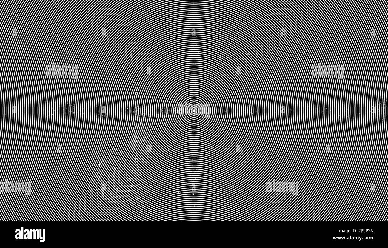 Abstract concentric circles vortex Black and White Stock Photos ...