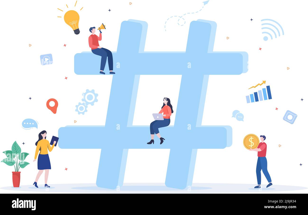 Advertising or ADS Vector Illustration for Mobile Social Media ...