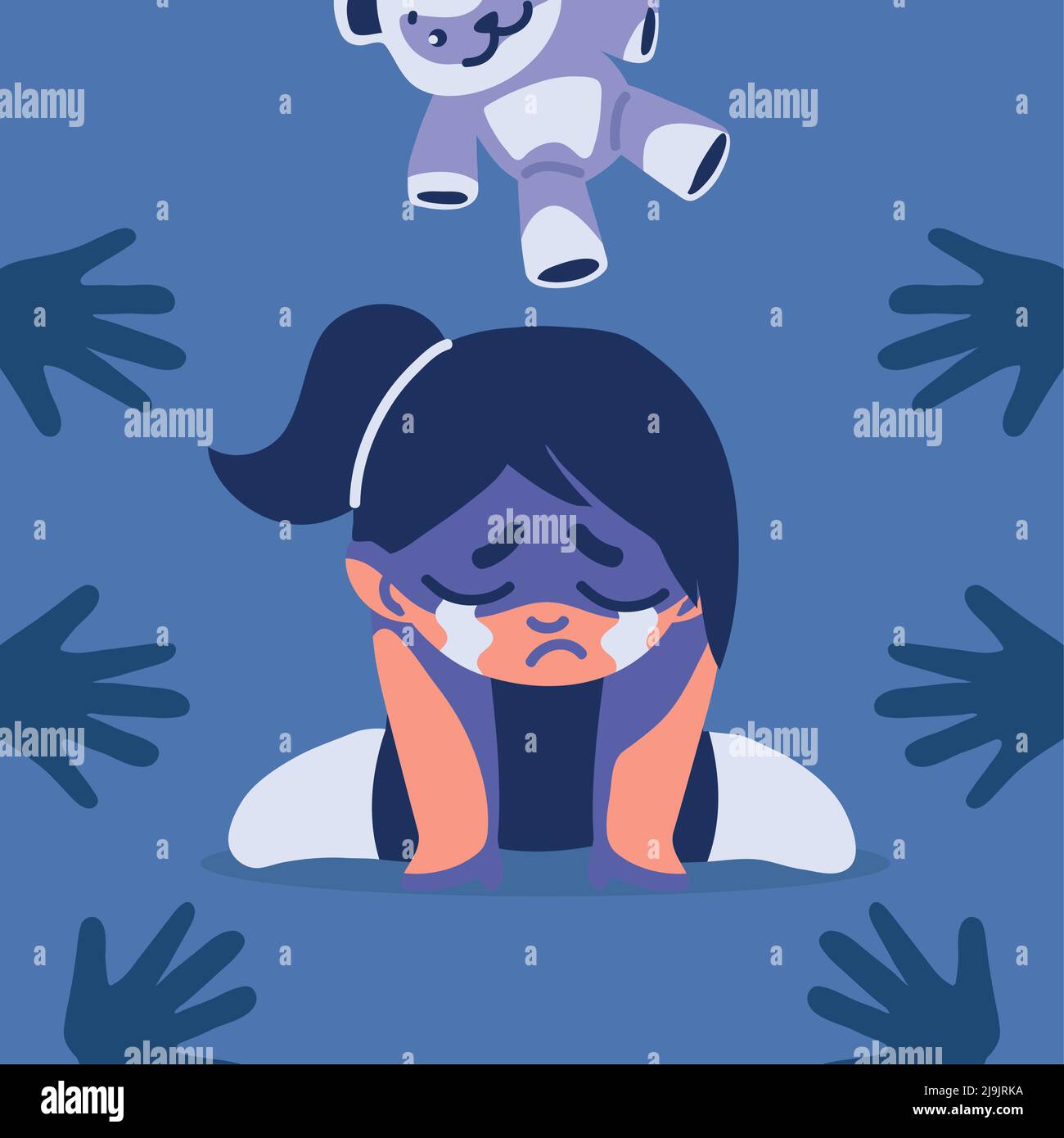 national child abuse, crying girl Stock Vector Image & Art - Alamy