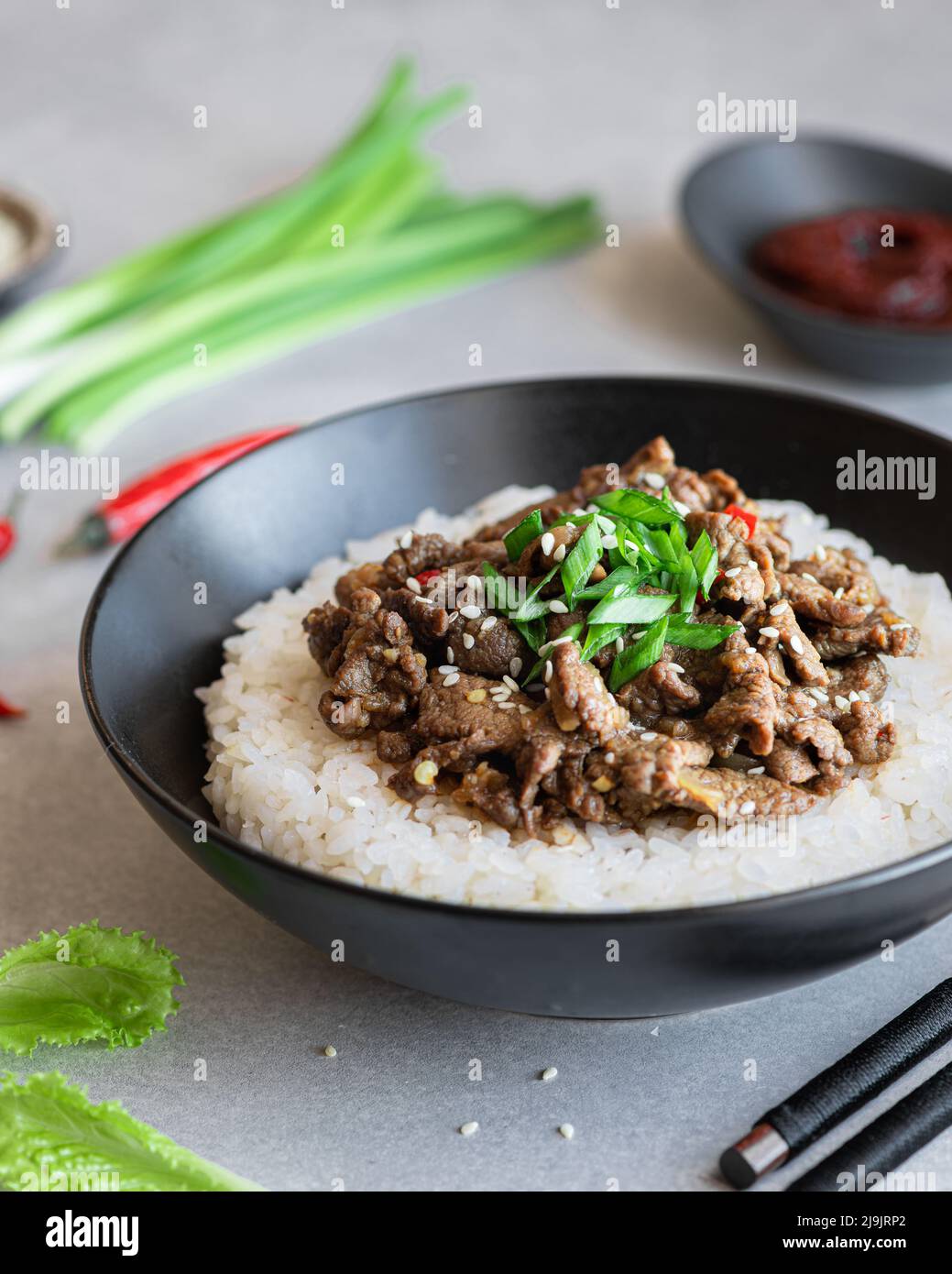 Bulgogi , traditional korean dish Stock Photo - Alamy