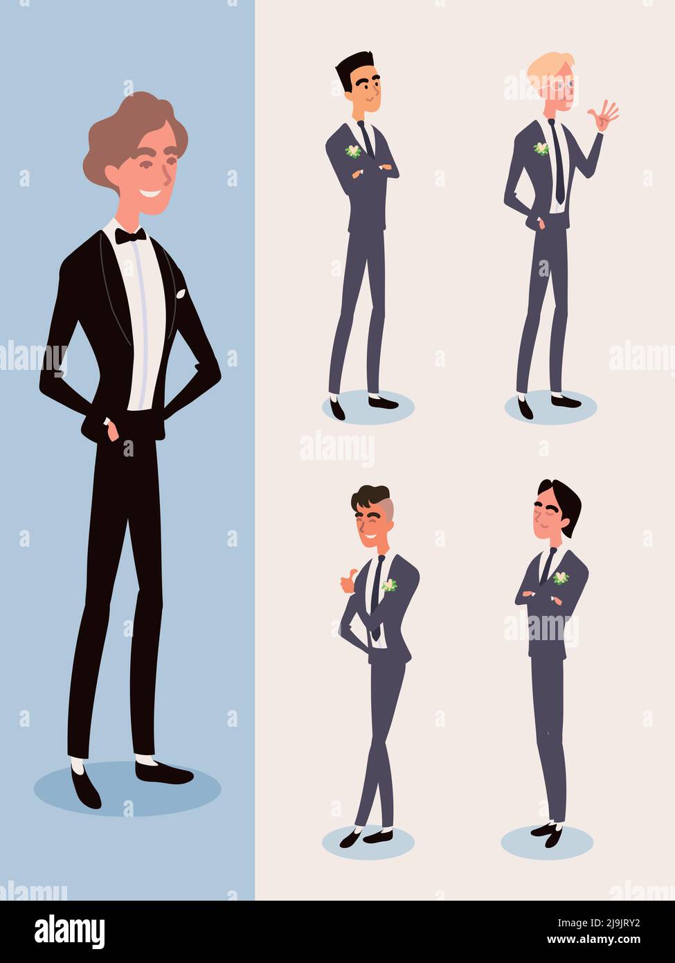 Groomsmen wedding Stock Vector Images - Alamy