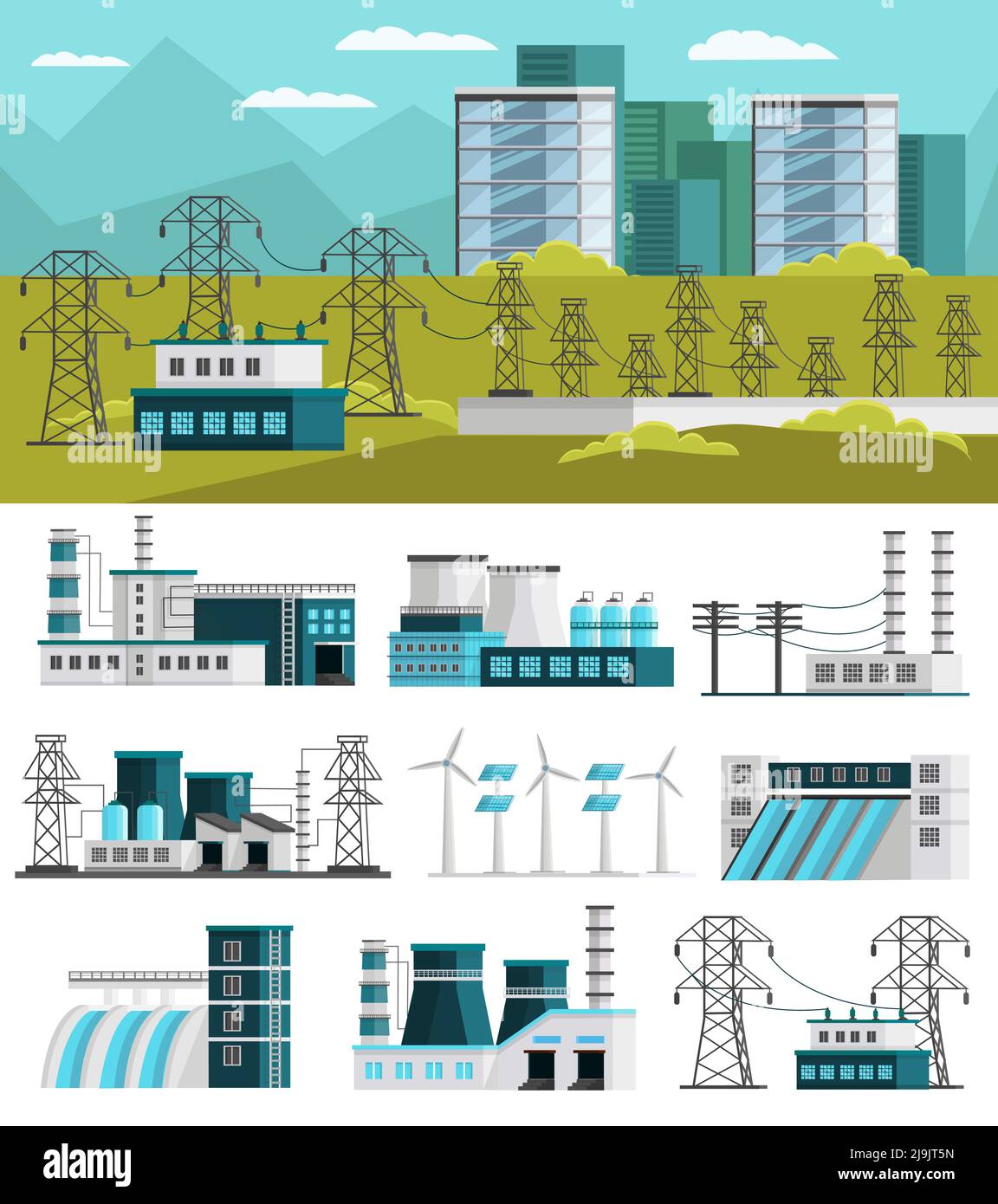 Power generation orthogonal concept with electric station design and ...