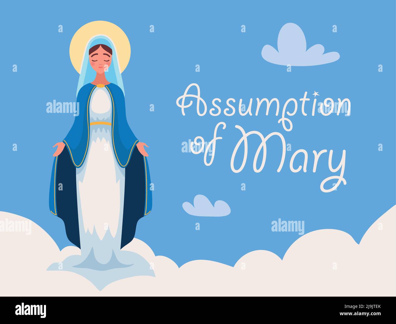 Assumption of Mary card Stock Vector Image & Art - Alamy