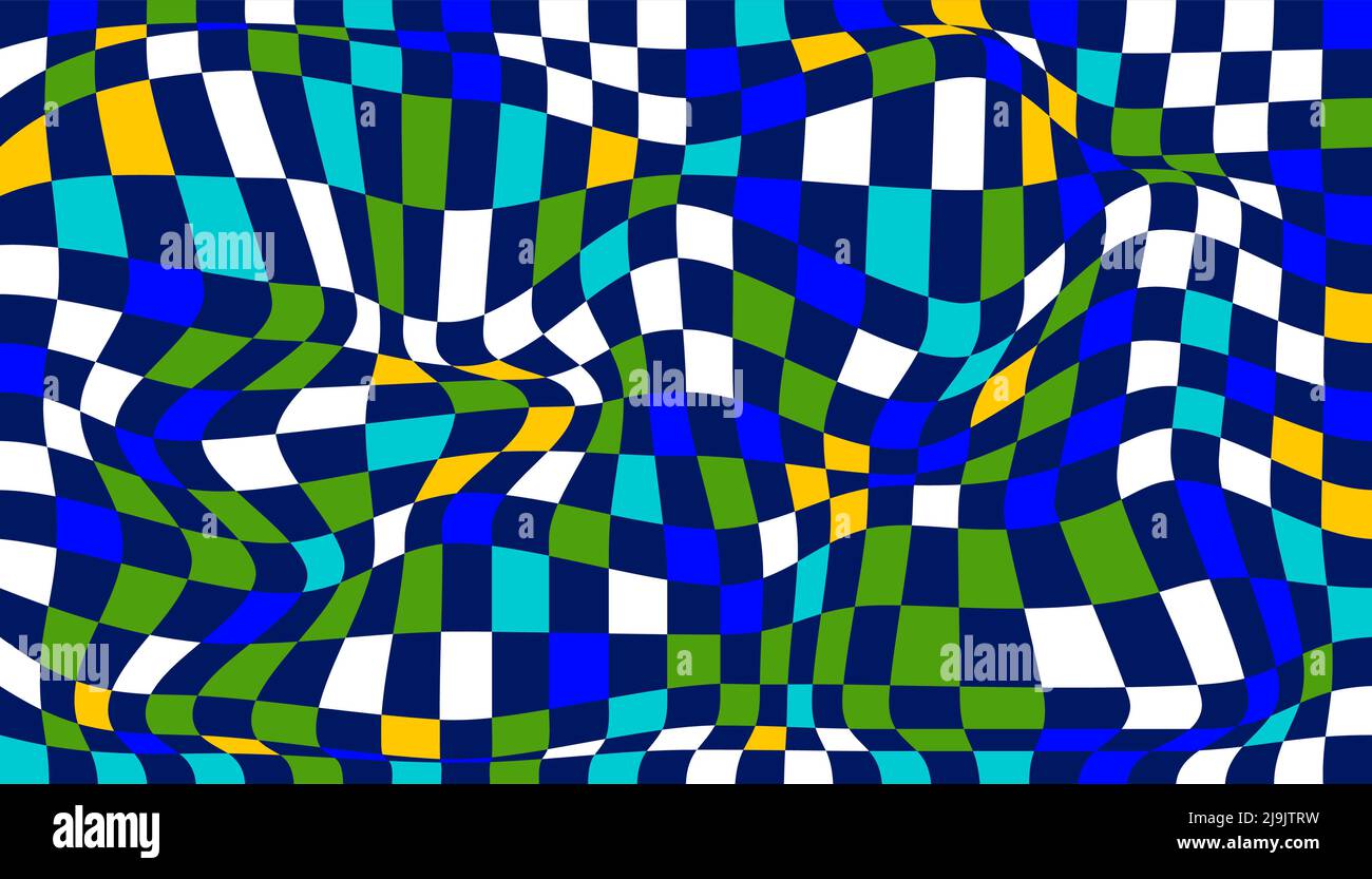 Checkered background with distorted squares Stock Vector Image & Art ...