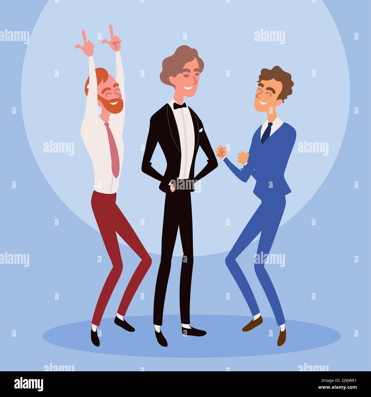celebrating groom and groomsmen Stock Vector Image & Art - Alamy