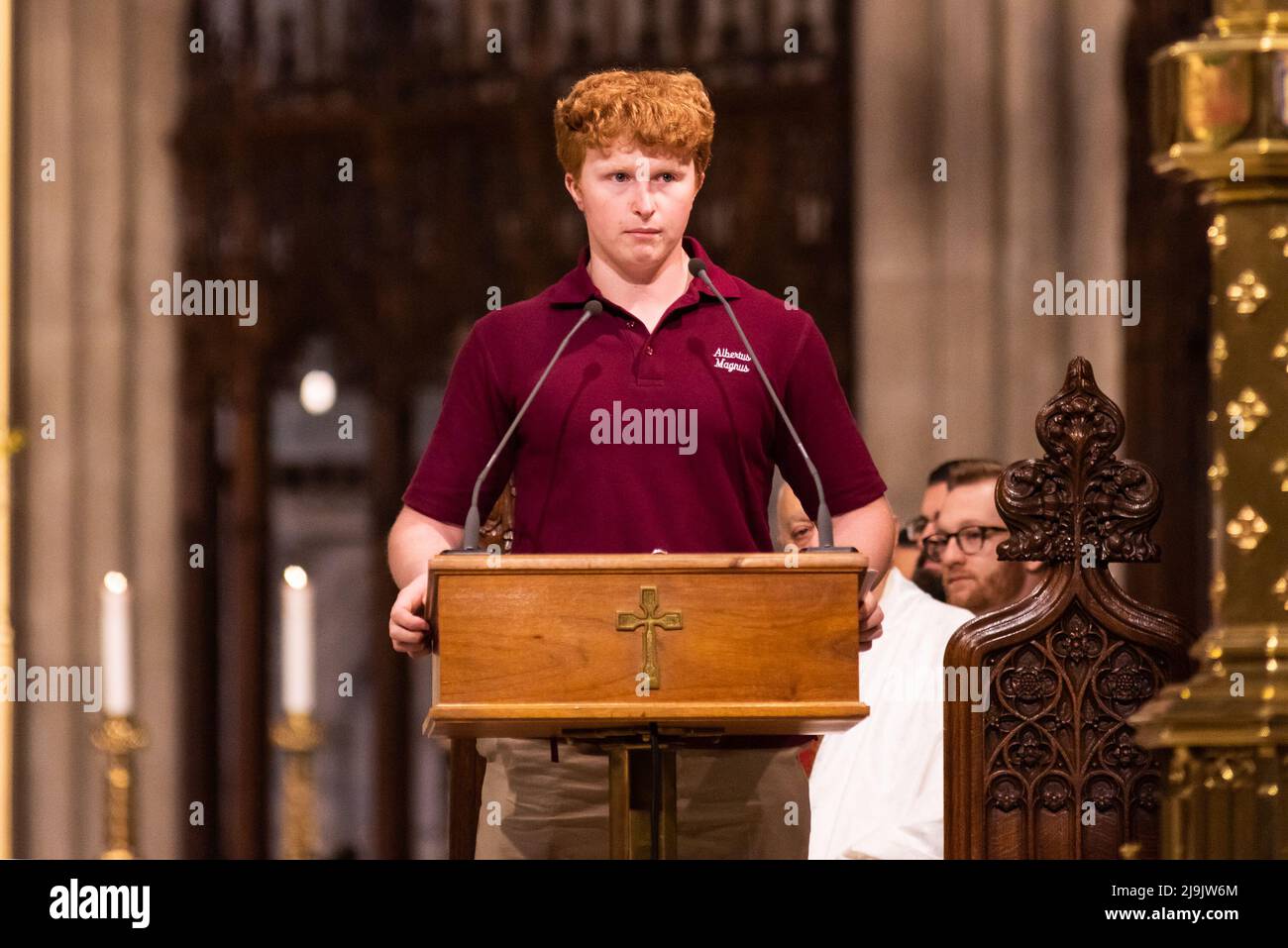 New York, USA. 18th May, 2022. Luke McKenna of Albertus Magnus High ...