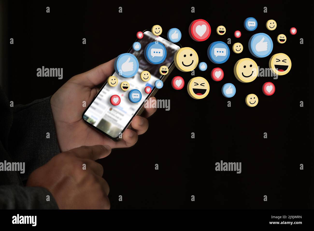 man using smart phone,Social Distancing Social media and Marketing ...