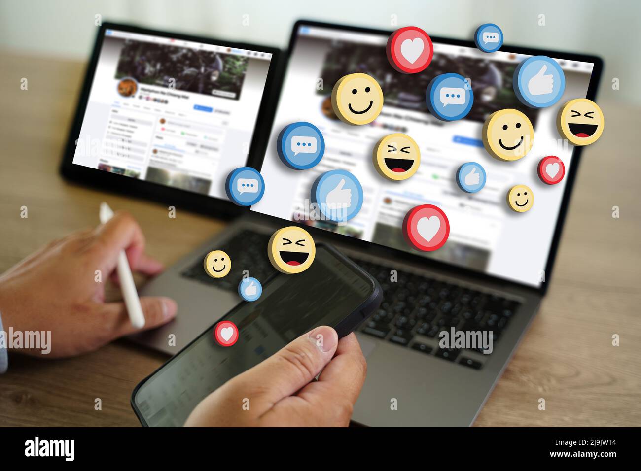 man using smart phone,Social Distancing Social media and Marketing ...