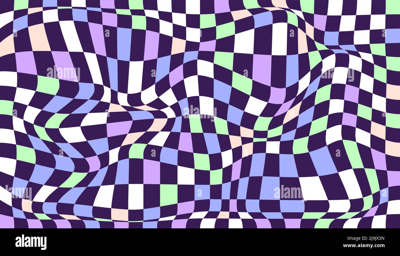 Checkered background with distorted squares Stock Vector Image & Art ...