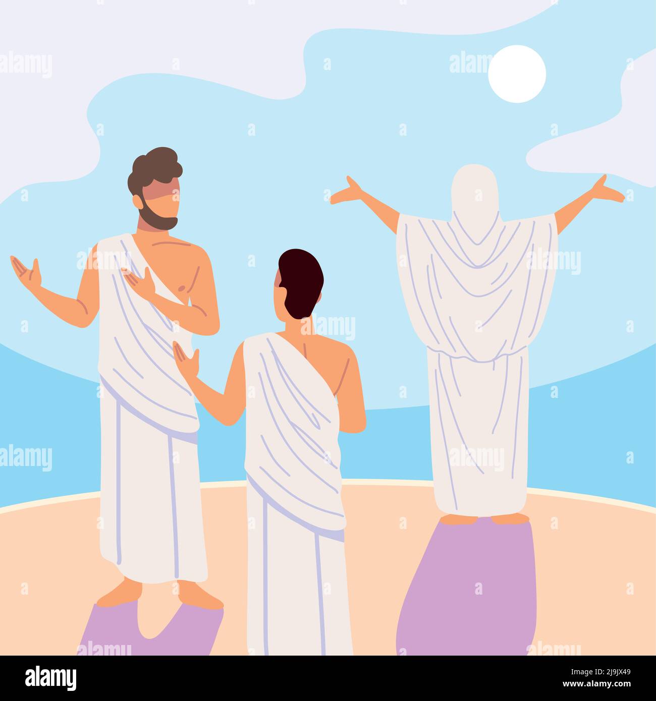 people islamic pilgrim Stock Vector Image & Art - Alamy