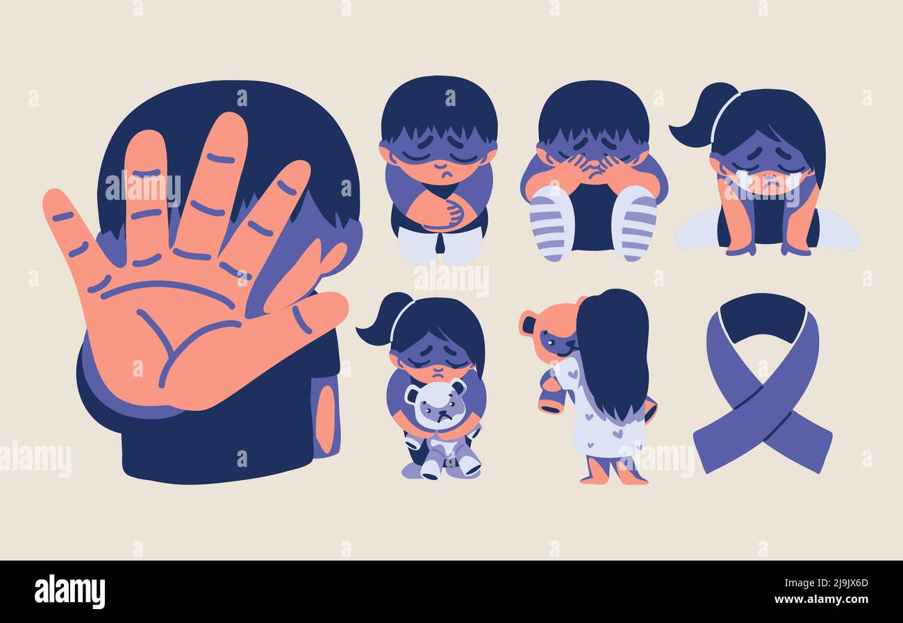 kids victims, child abuse Stock Vector Image & Art - Alamy