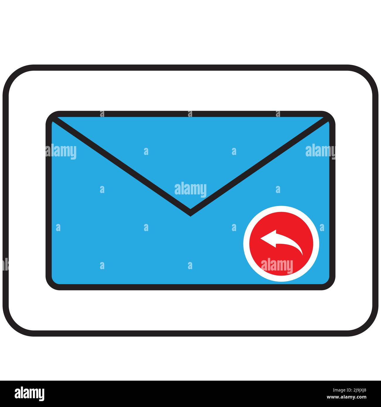 Mail reply to all recipient icon on white background. Email sign. flat ...