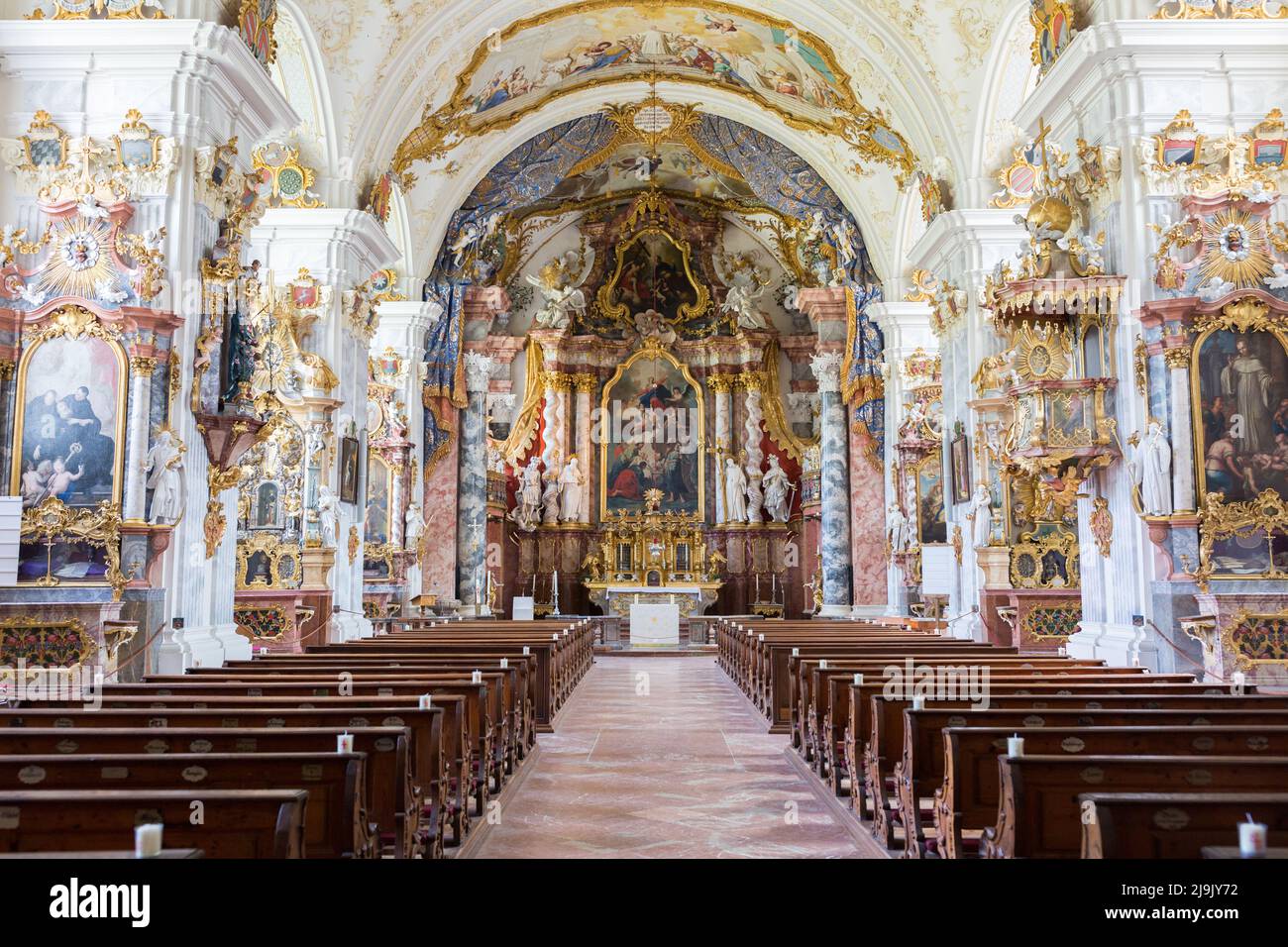 German baroque church interior hi-res stock photography and images - Alamy