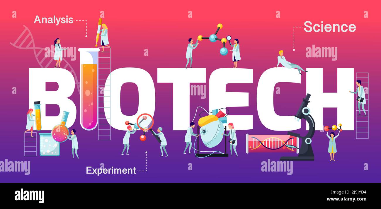 Future technology concept with analysis and experiment symbols ...