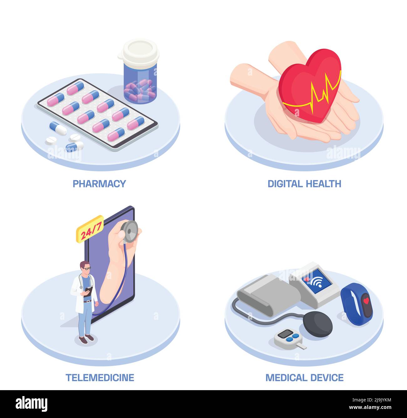 Digital health platforms Stock Vector Images - Alamy
