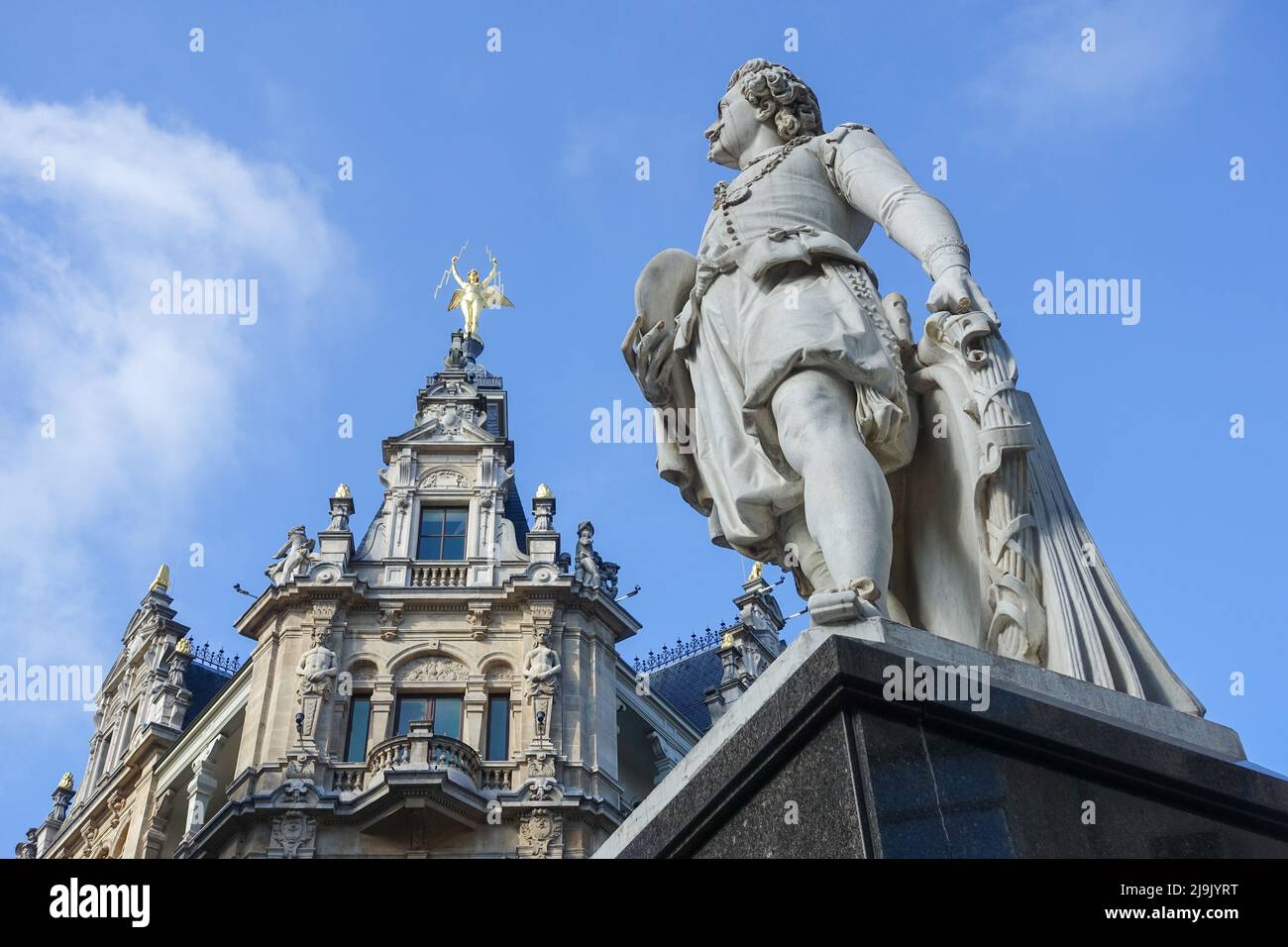 Antwerpen, Belgium - Jul 11, 2021: Statue of the flemish painter Antoon ...