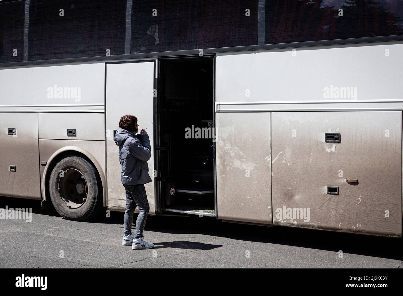 Emergency evacuation bus hi-res stock photography and images - Alamy