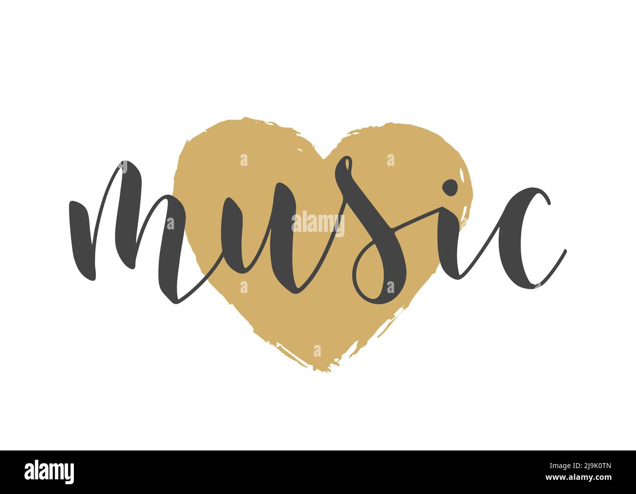 Handwritten Lettering of Music. Template for Banner, Card, Label ...