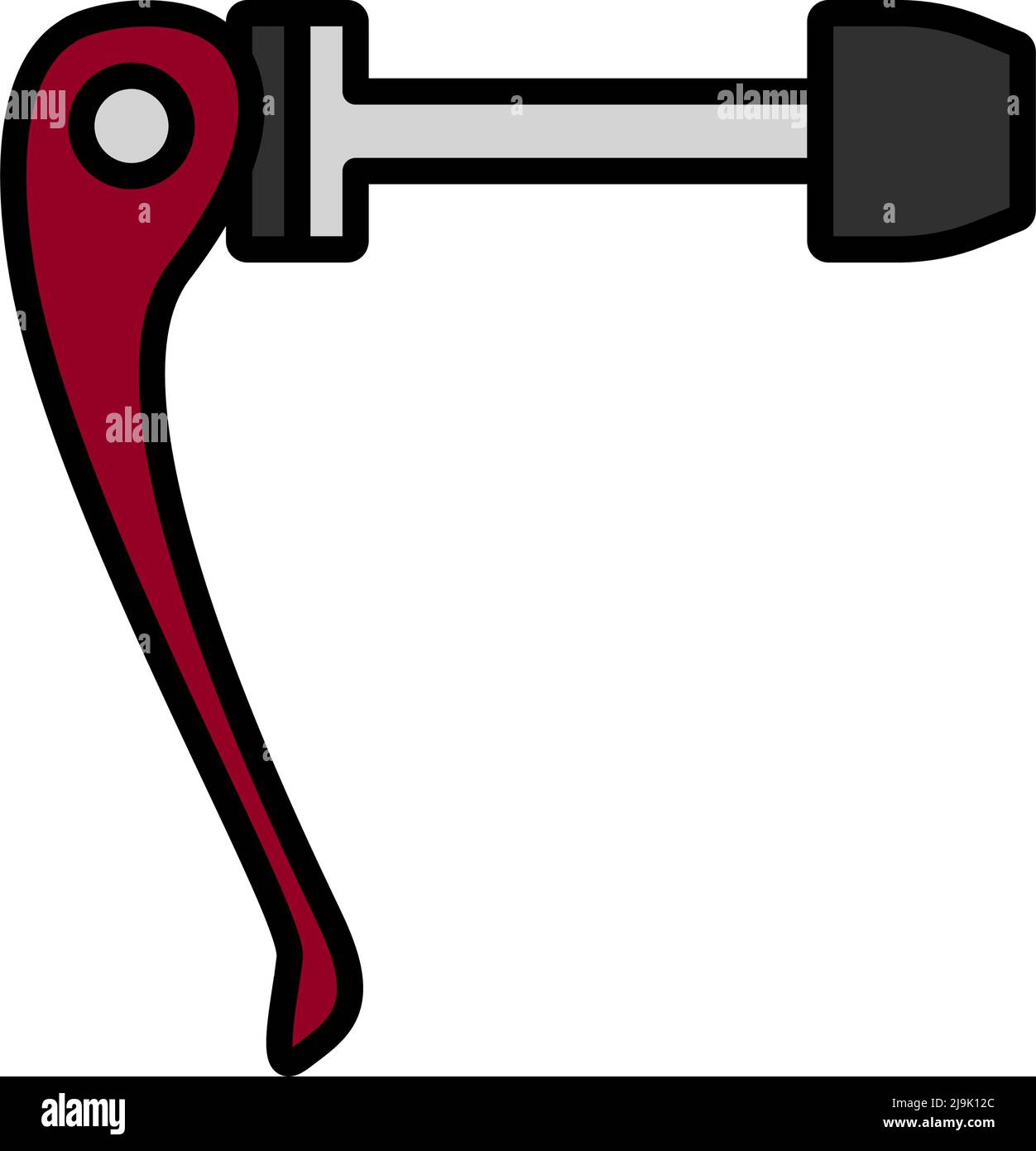 Bike Quick Release Icon. Editable Bold Outline With Color Fill Design ...