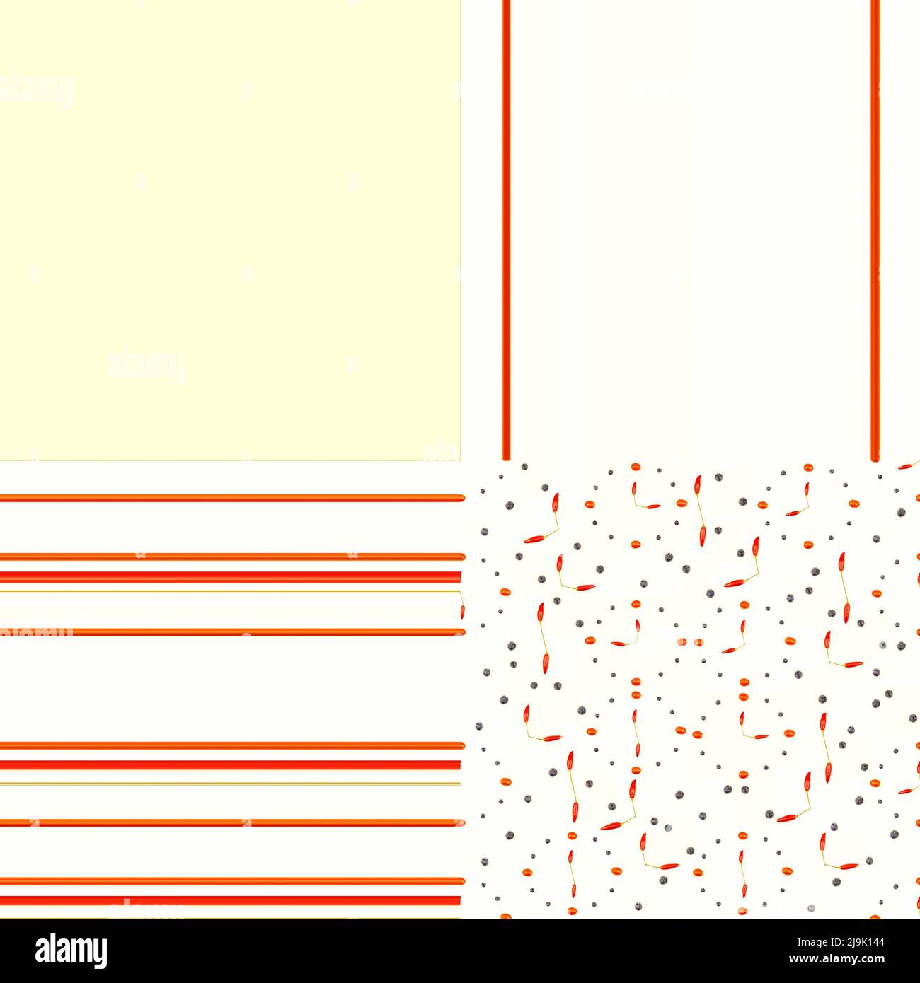 Chillies and blueberries clock pattern at the center of repeating edge ...