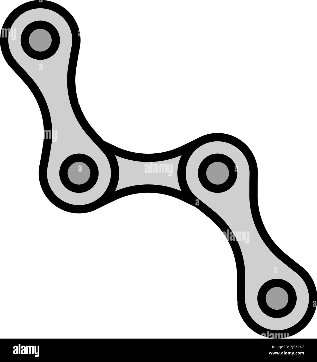 Bike Chain Icon. Editable Bold Outline With Color Fill Design. Vector ...