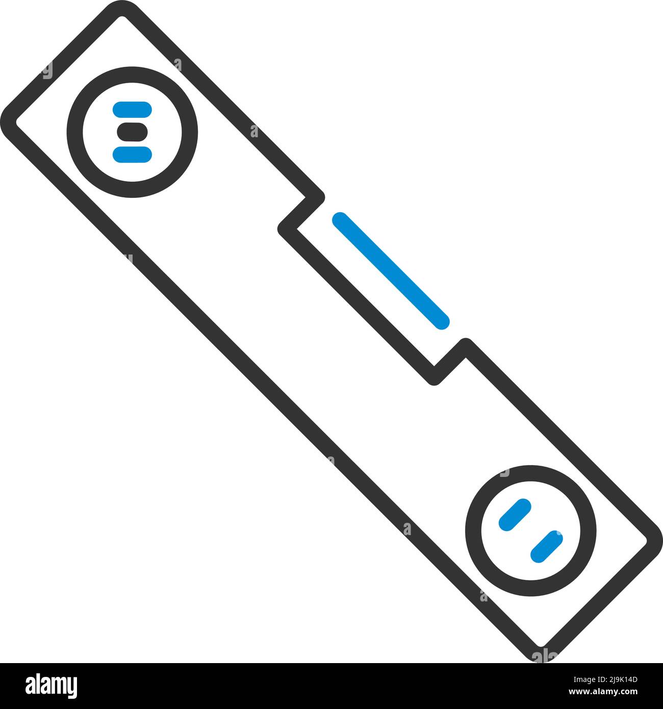 Icon Of Construction Level. Editable Bold Outline With Color Fill ...